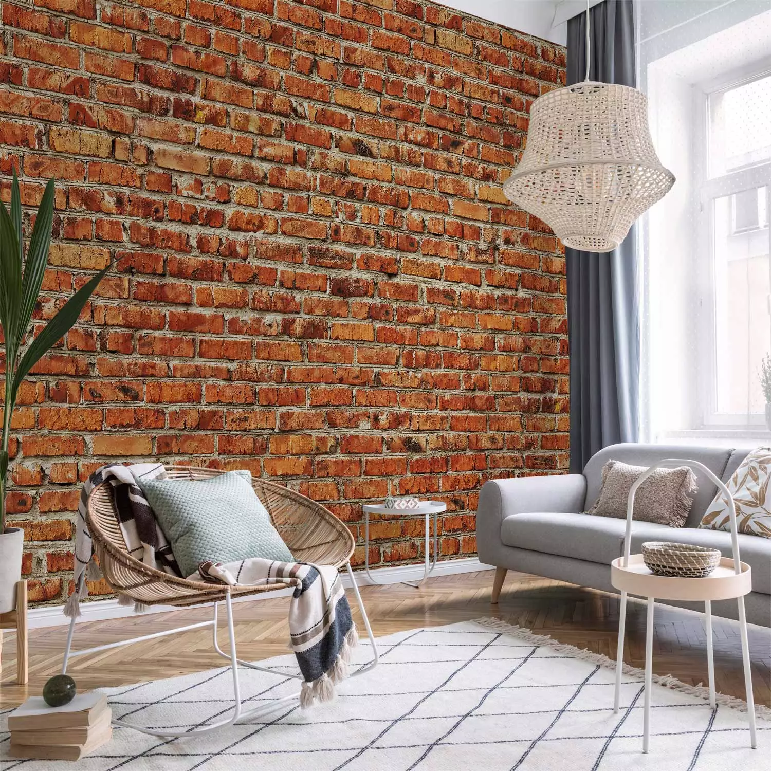 red brick wall interior