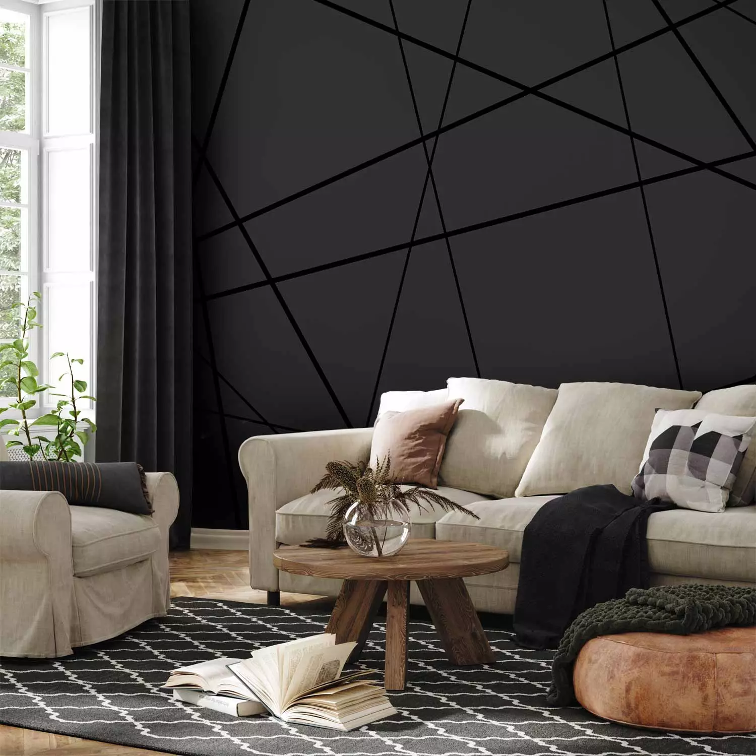 black wall background