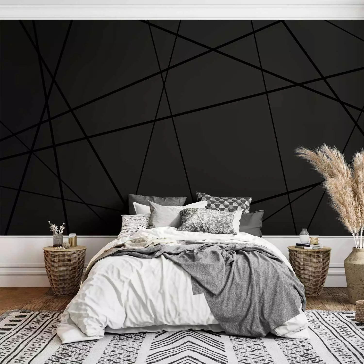 geometric lines wall design