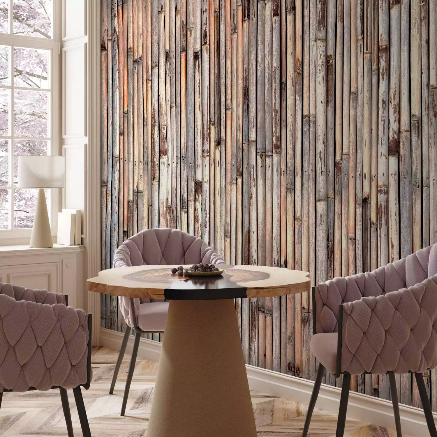 bamboo effect wallpaper