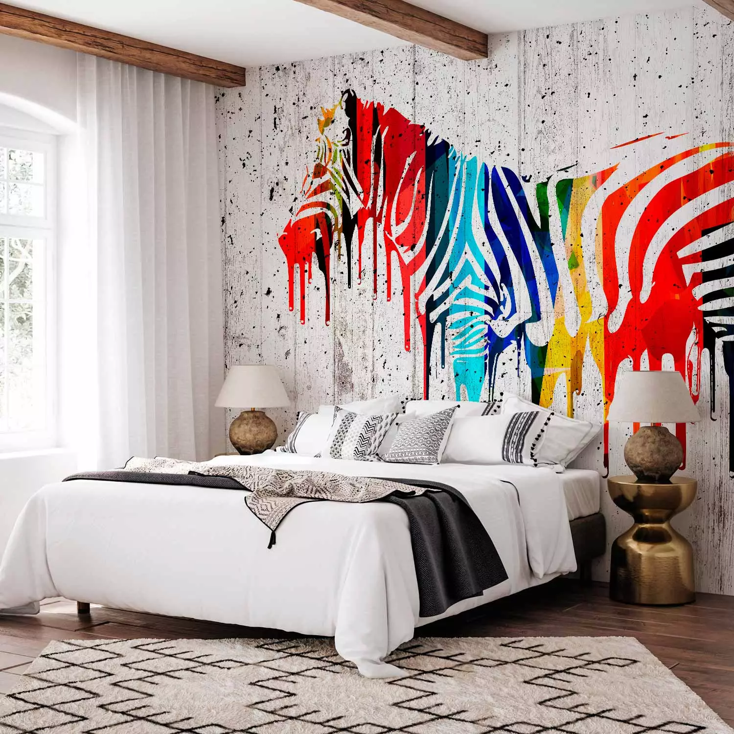zebra wall mural