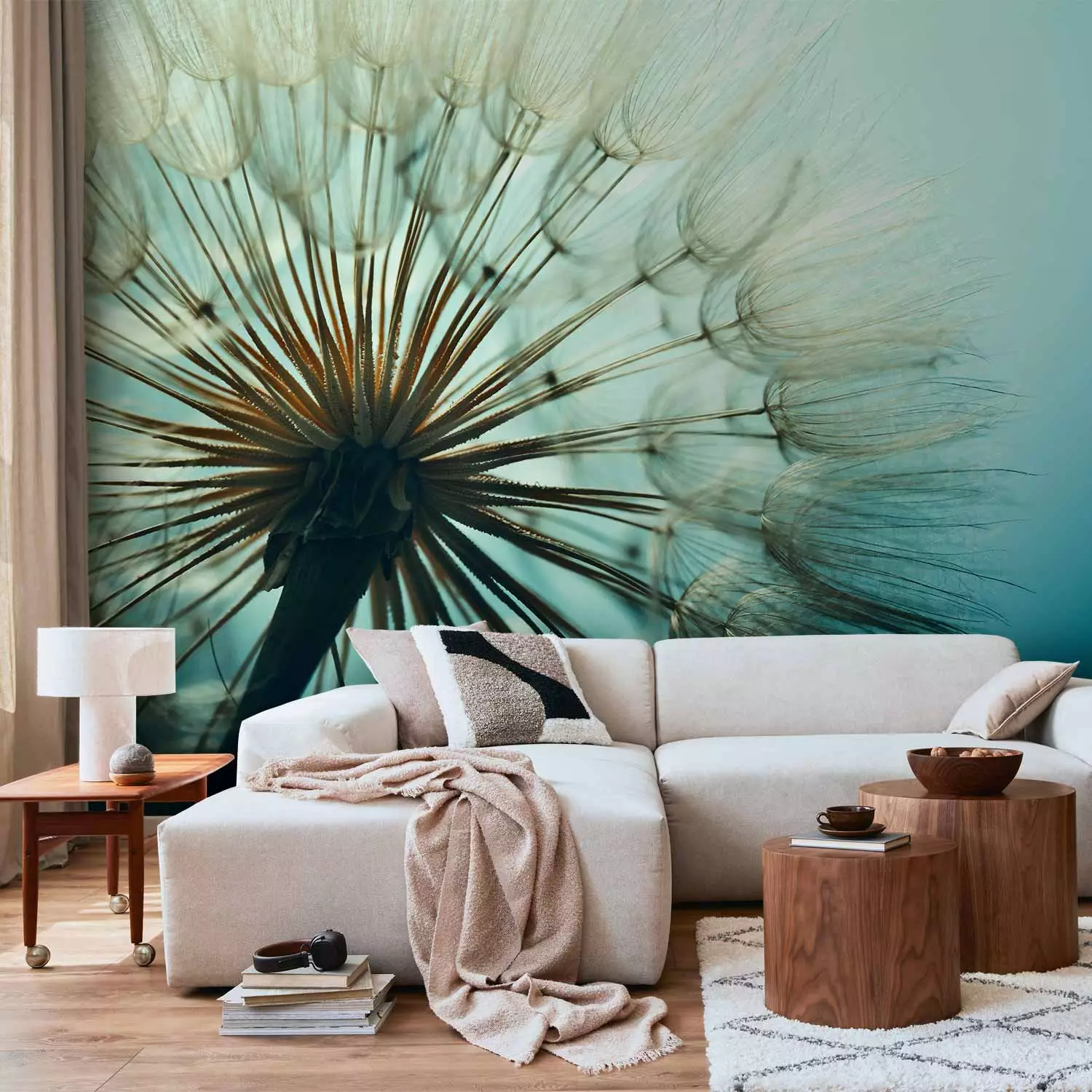dandelion wall mural