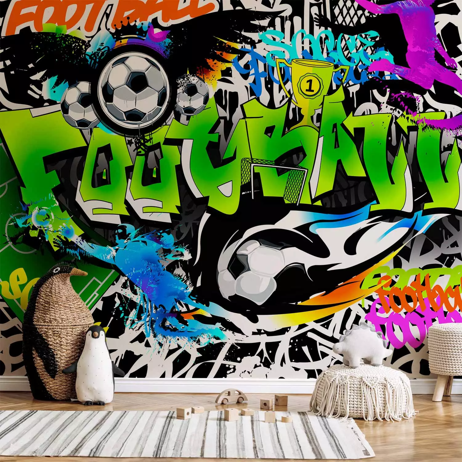 soccer graffiti background