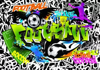 soccer graffiti background