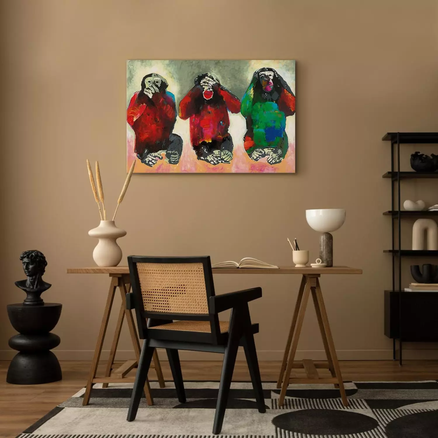 three wise monkeys print