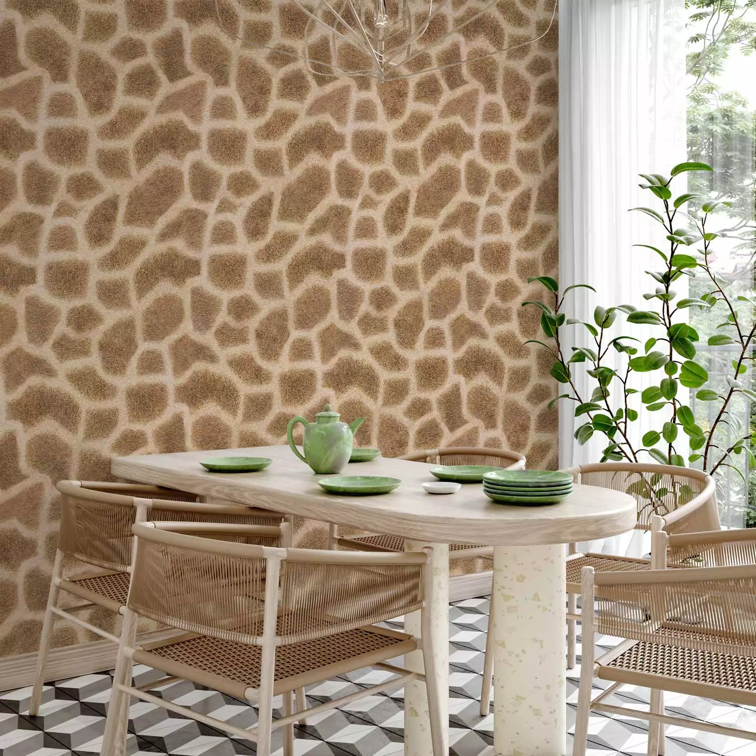 giraffe pattern wallpaper