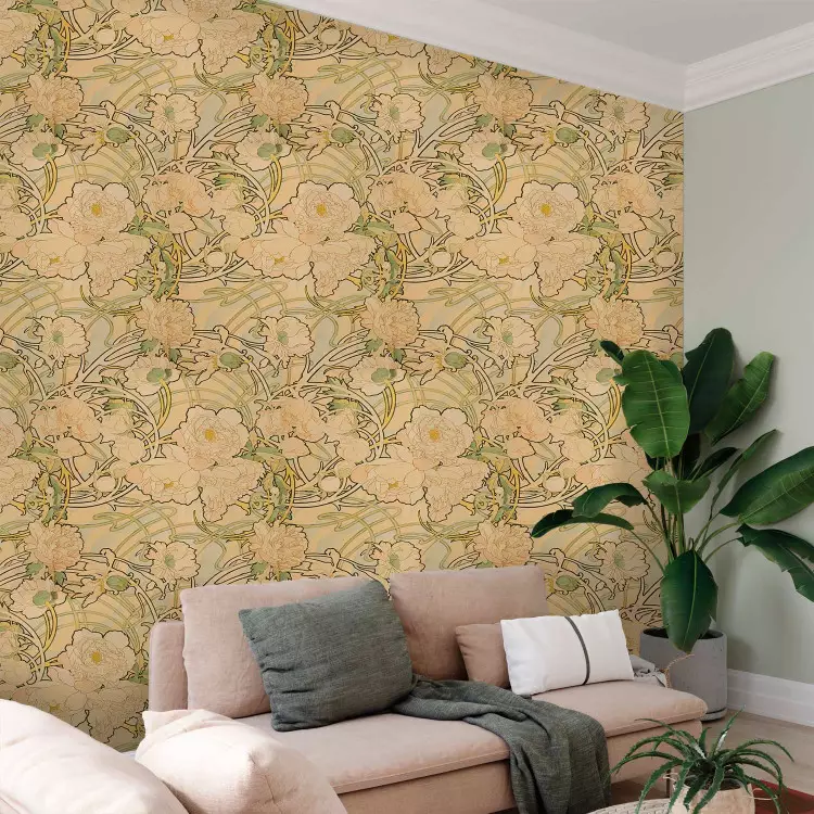 Modern Wallpaper Flowers Art Deco - bimago