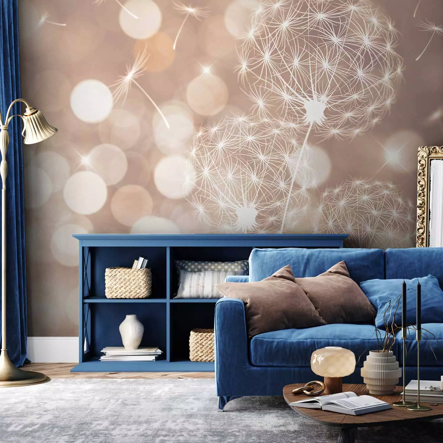 dandelion wall mural