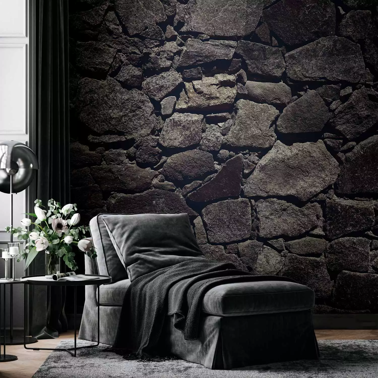 graphite textured wallpaper