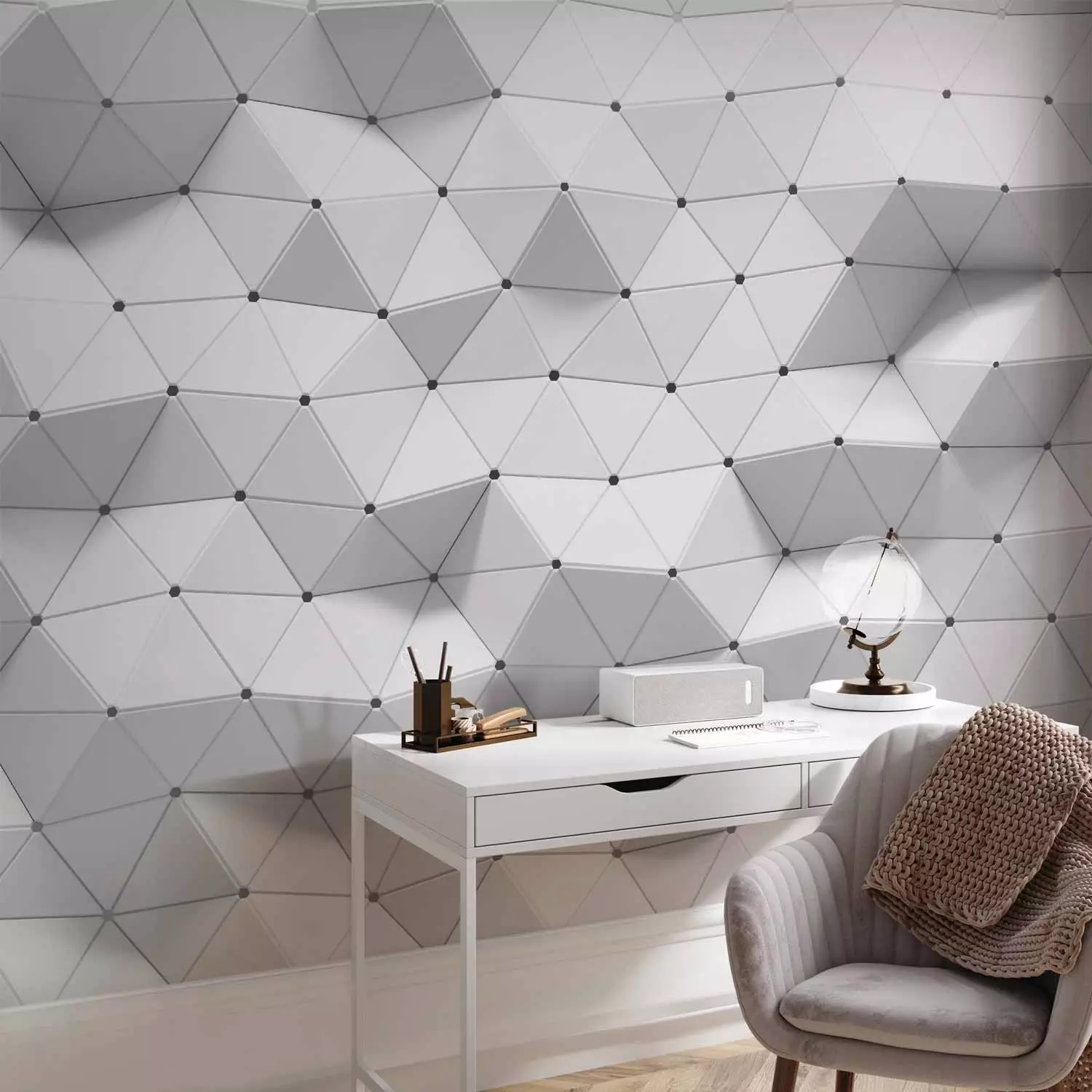 triangle pattern design wall