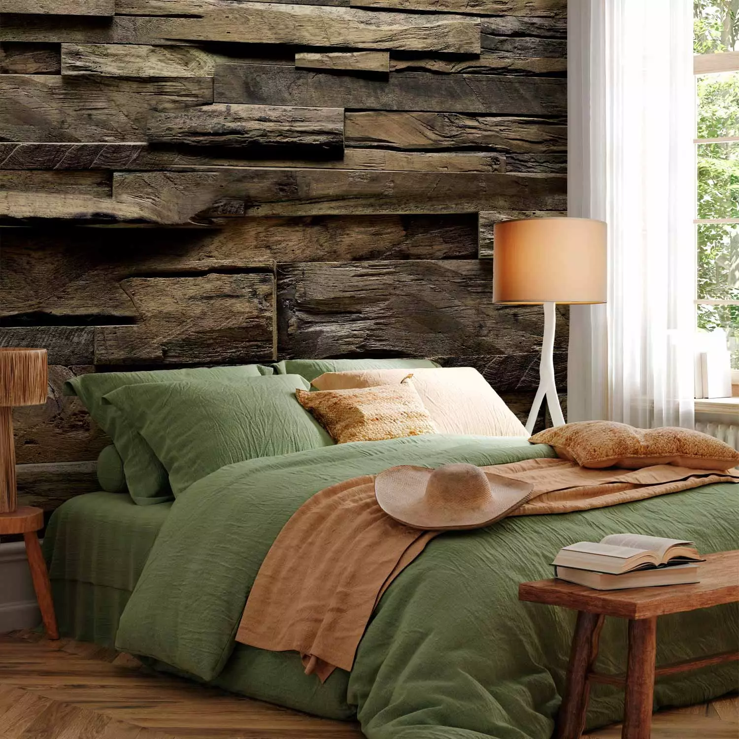 rustic bedroom wallpaper