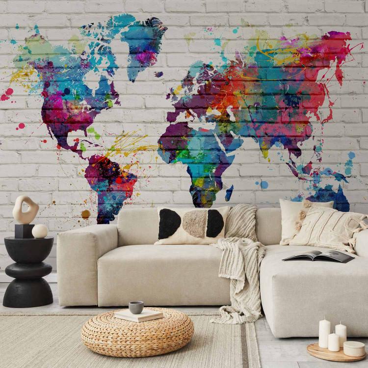 World Map Mural, World Map Wall Mural, Map Wall Mural, World Map ...