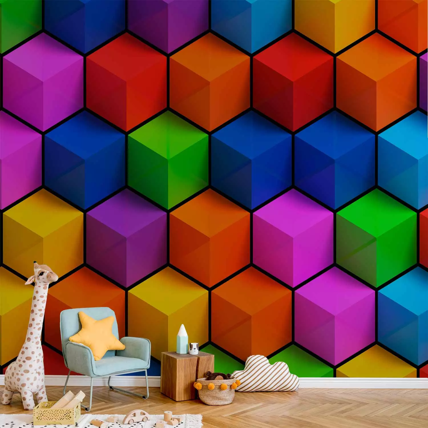 multicolor geometric wallpaper